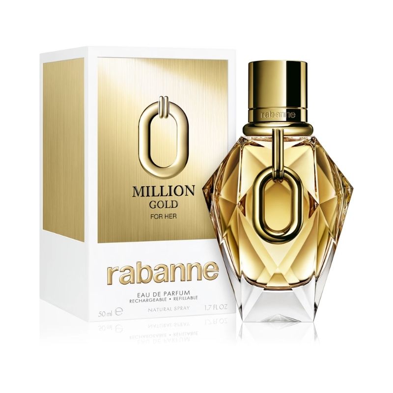 Paco Rabanne Million Gold Ladies 50ml Refillable Eau de Parfum Spray ...